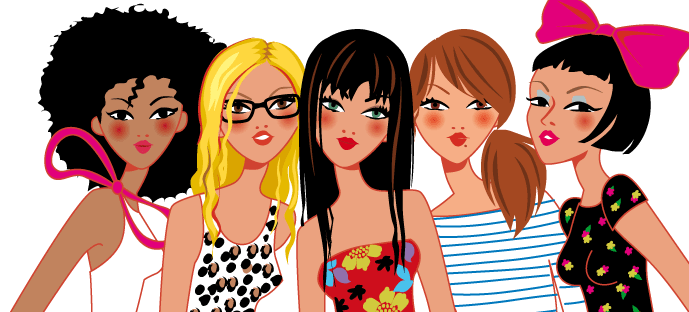 5 Girls An Illustration By Solène Debiès Artist Illustrator